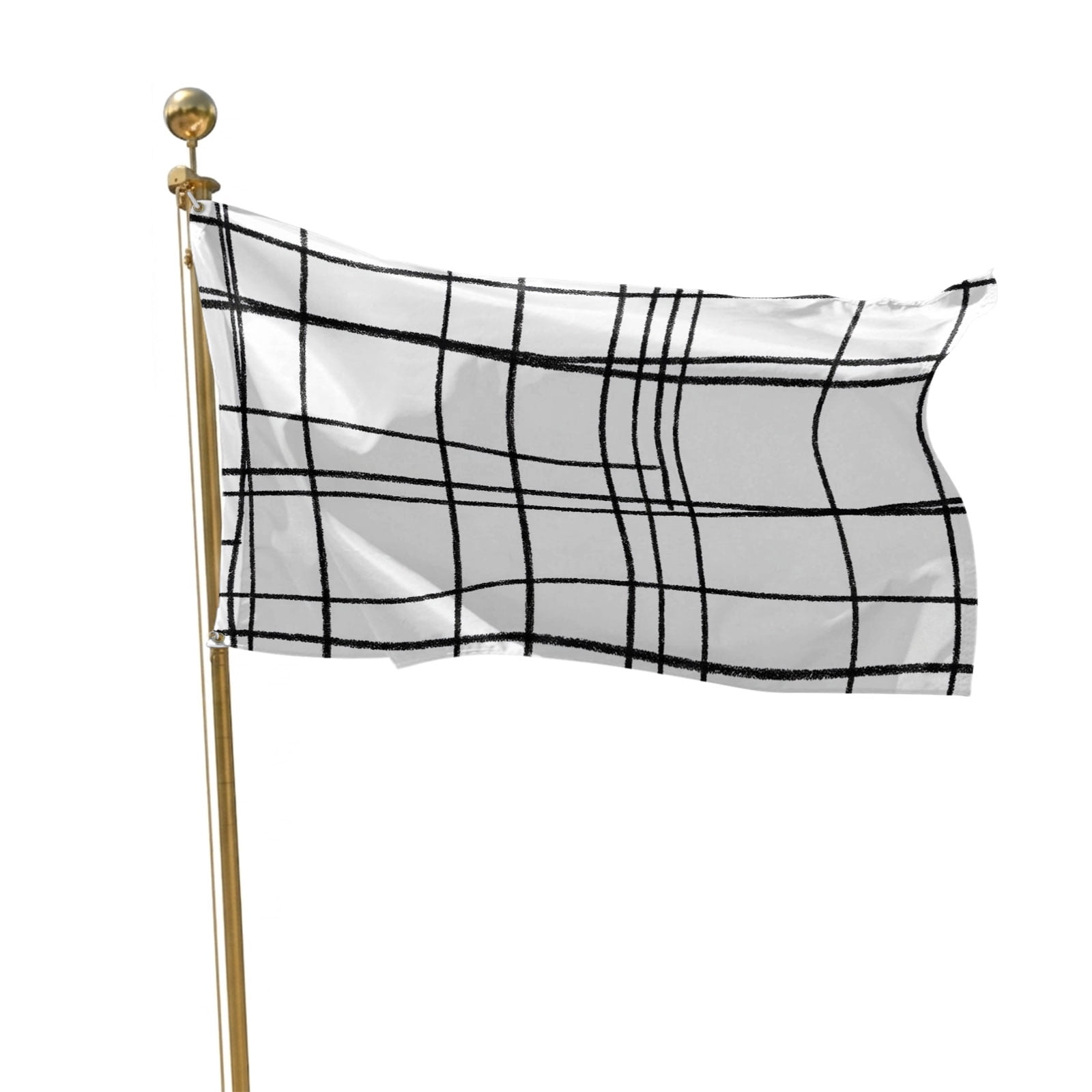 Flags for Outside 2x3 ft White Checked Plaid Outdoor Flags Double Sided ...