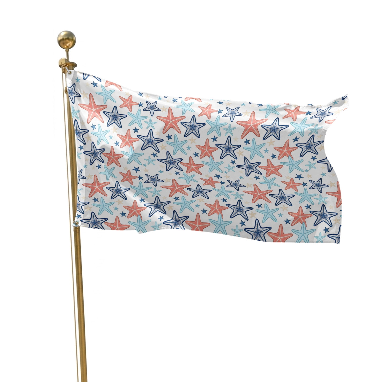 Flags for Outside 3x5 ft Coastal Starfish Outdoor Flags Double Sided ...
