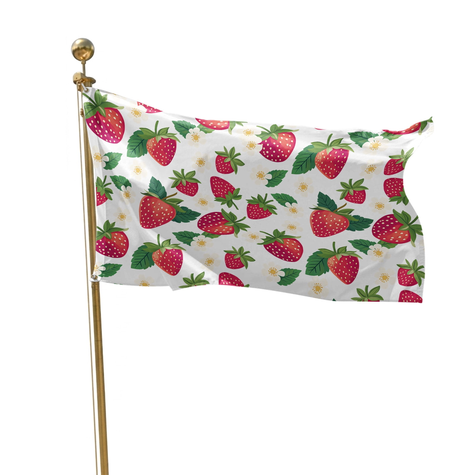 Flags for Outside 3x5 ft Strawberry Outdoor Flags Double Sided Grommets ...