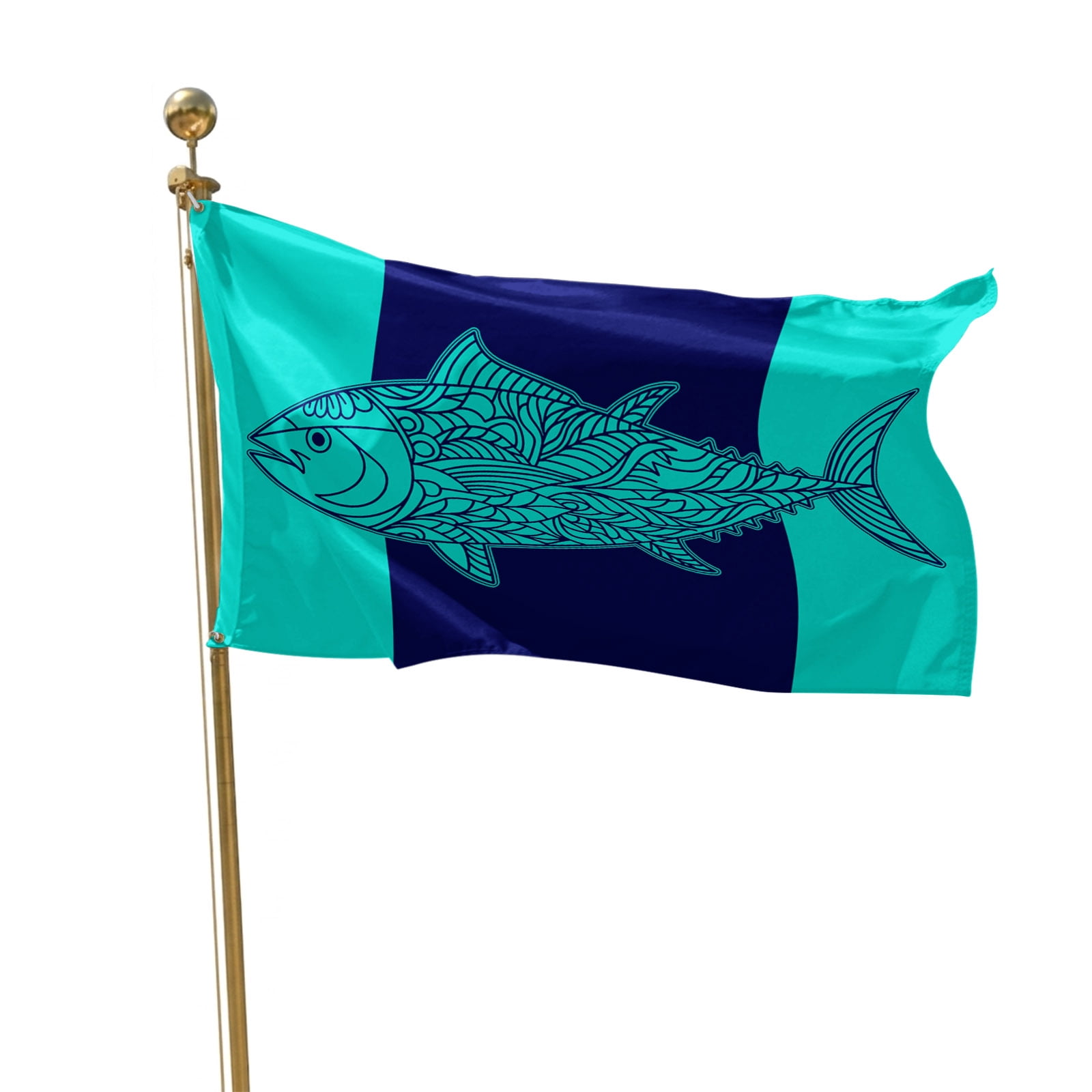 Flags for Outside 3x5 ft Tuna Fish Outdoor Flags Double Sided Grommets ...