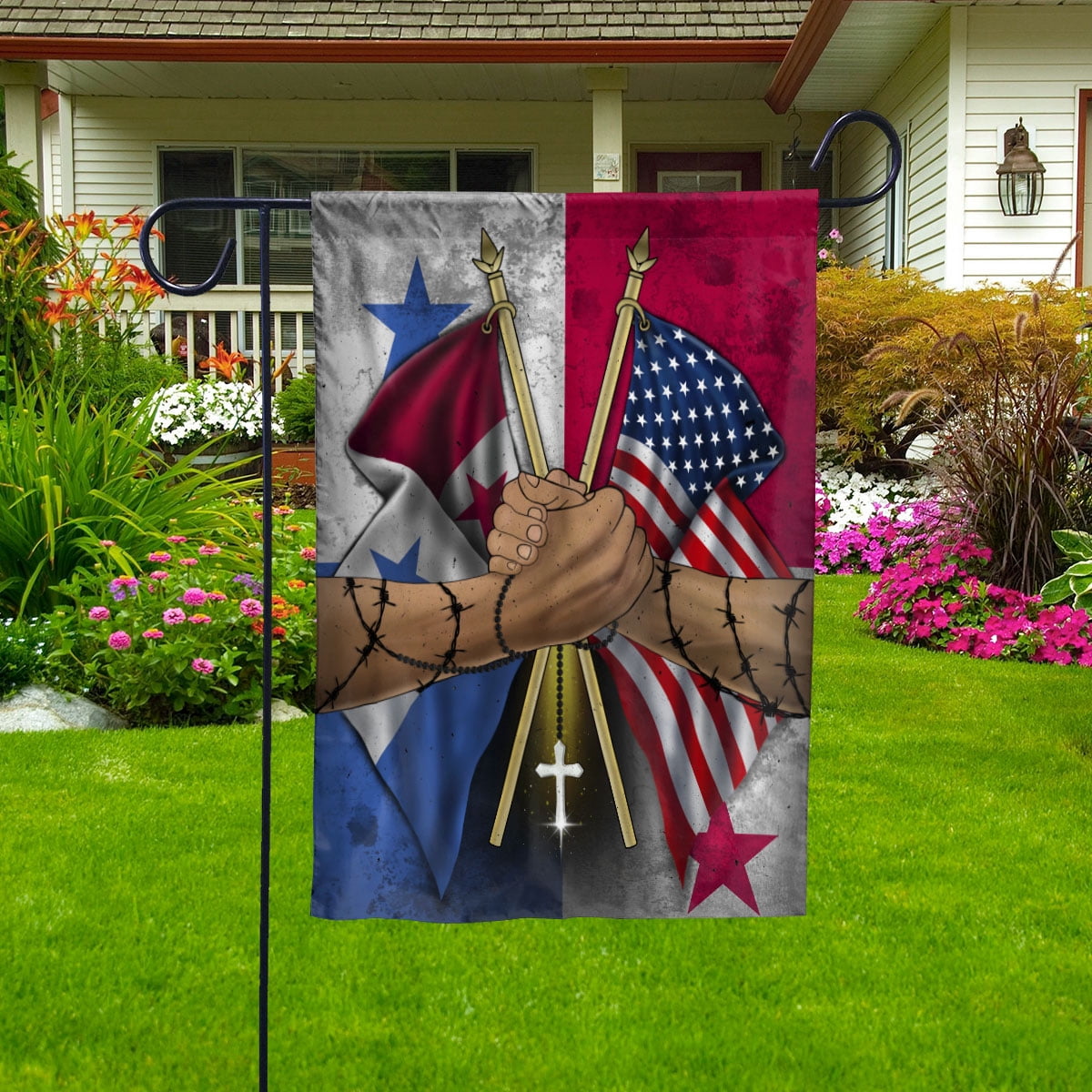 Flags Panamanian Handshake American Flag Friendship USA Panama ...