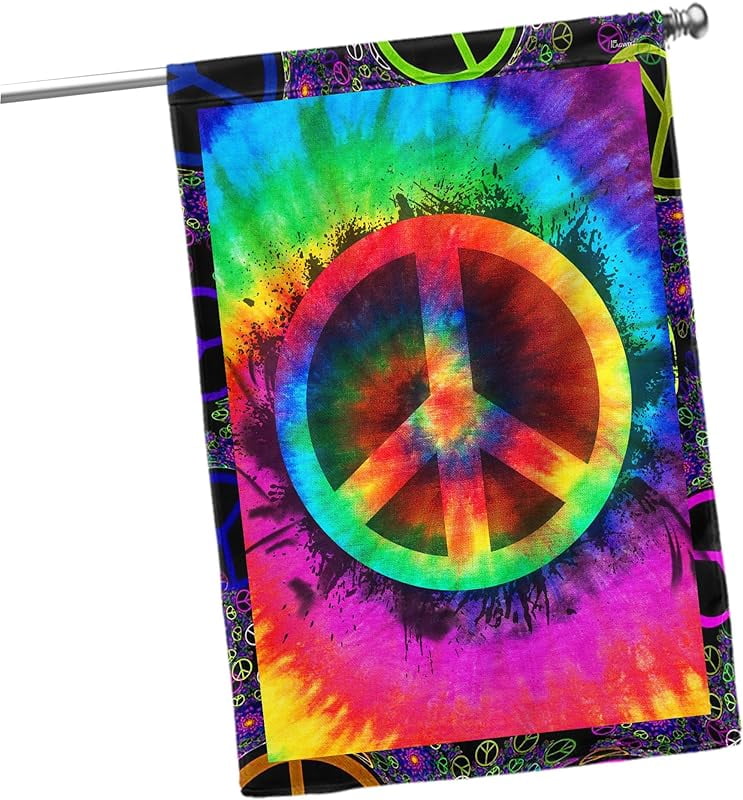 Flags-People Living Life In Peace Hippie Flag PSL318F, Garden Flag (11. ...