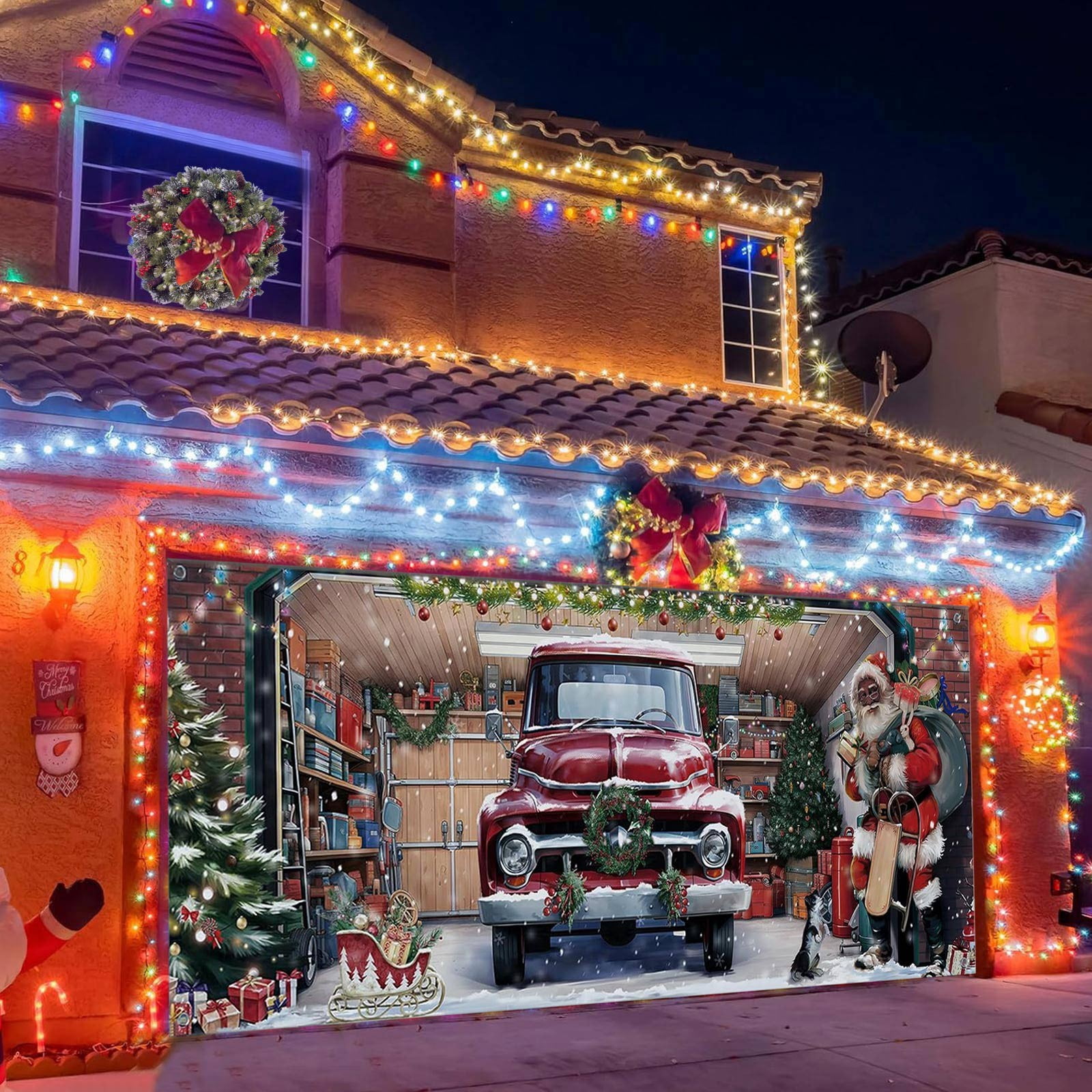 Flags for Room Guys Feet Of Christmas Banners On Garage Doors Double ...