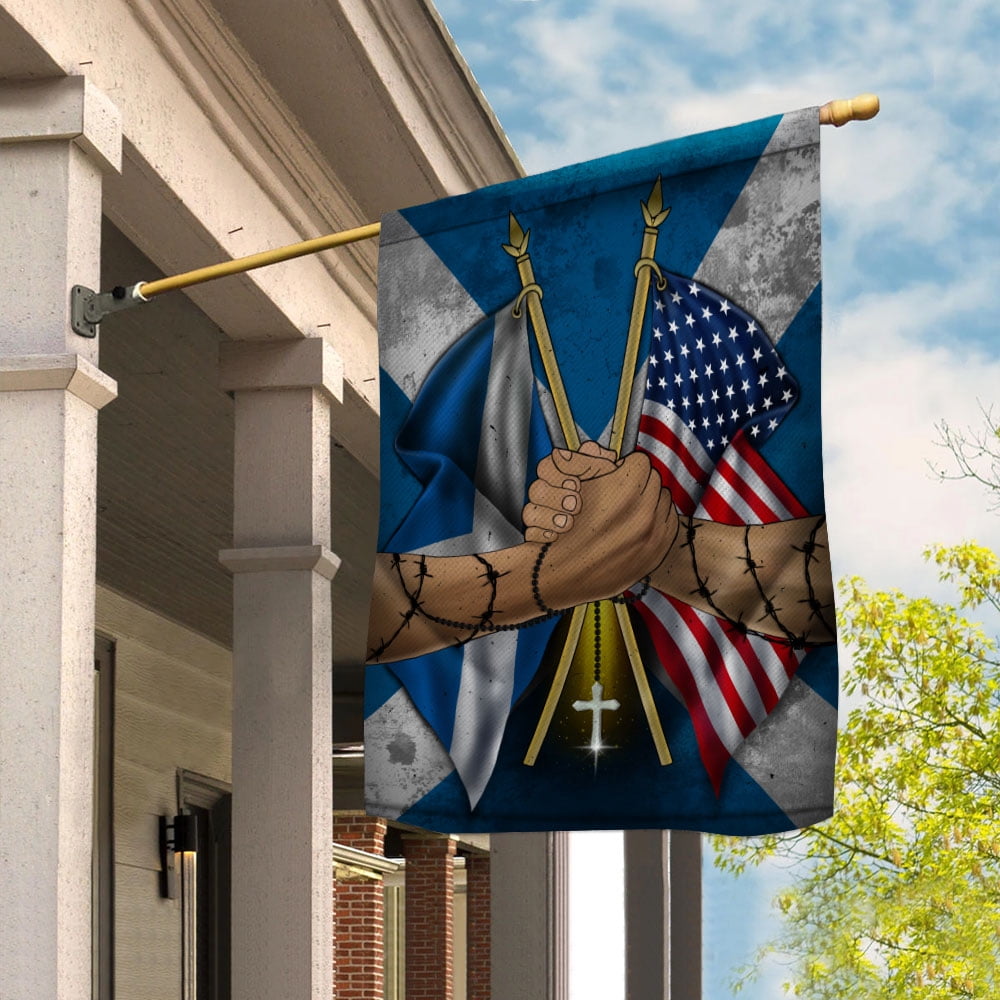 Flags Scottish Handshake American Flag Friendship USA Scotland Scottish ...
