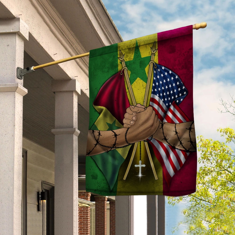 Flags Senegalese Handshake American Flag Friendship USA Senegal ...