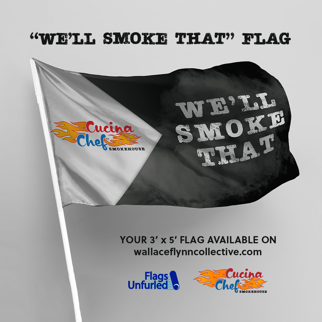 Flags Unfurled Cucina Chef "WE'LL SMOKE THAT" Cookout BBQ 3’ x 5’ Flag ...