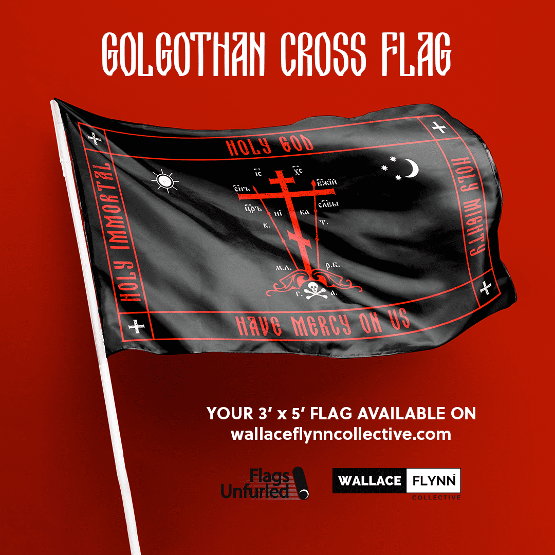 Flags Unfurled Golgothan Cross 3’ x 5’ Holy God, Have Mercy On Us Flag ...