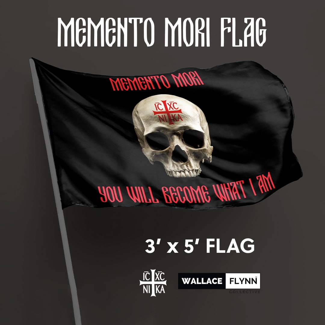 Flags Unfurled‚Ñ¢ Memento Mori 3'x5' Flag, 'You will become what I am ...