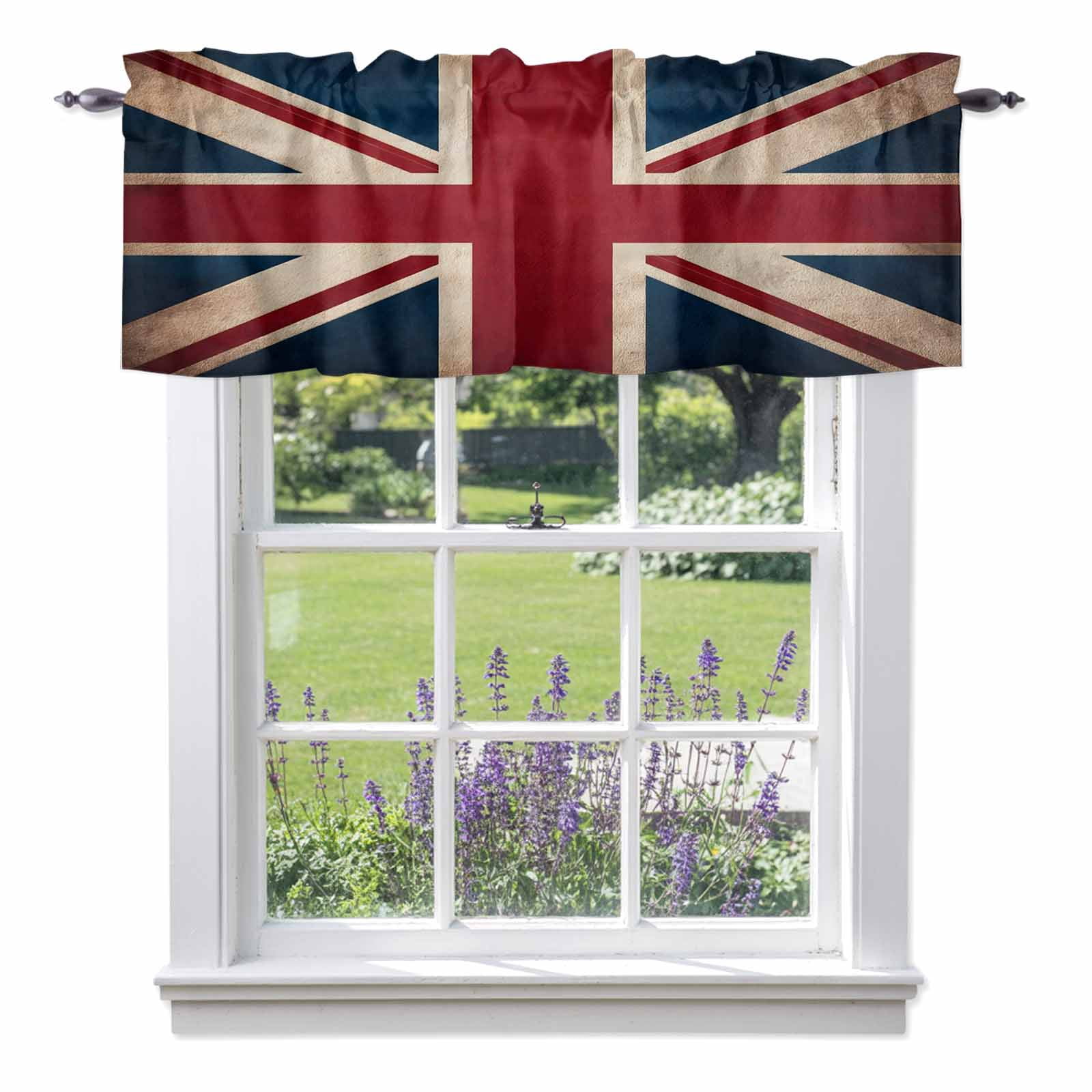 Flags Of The United Kingdom Valance Curtain Vintage UK Flag Window ...