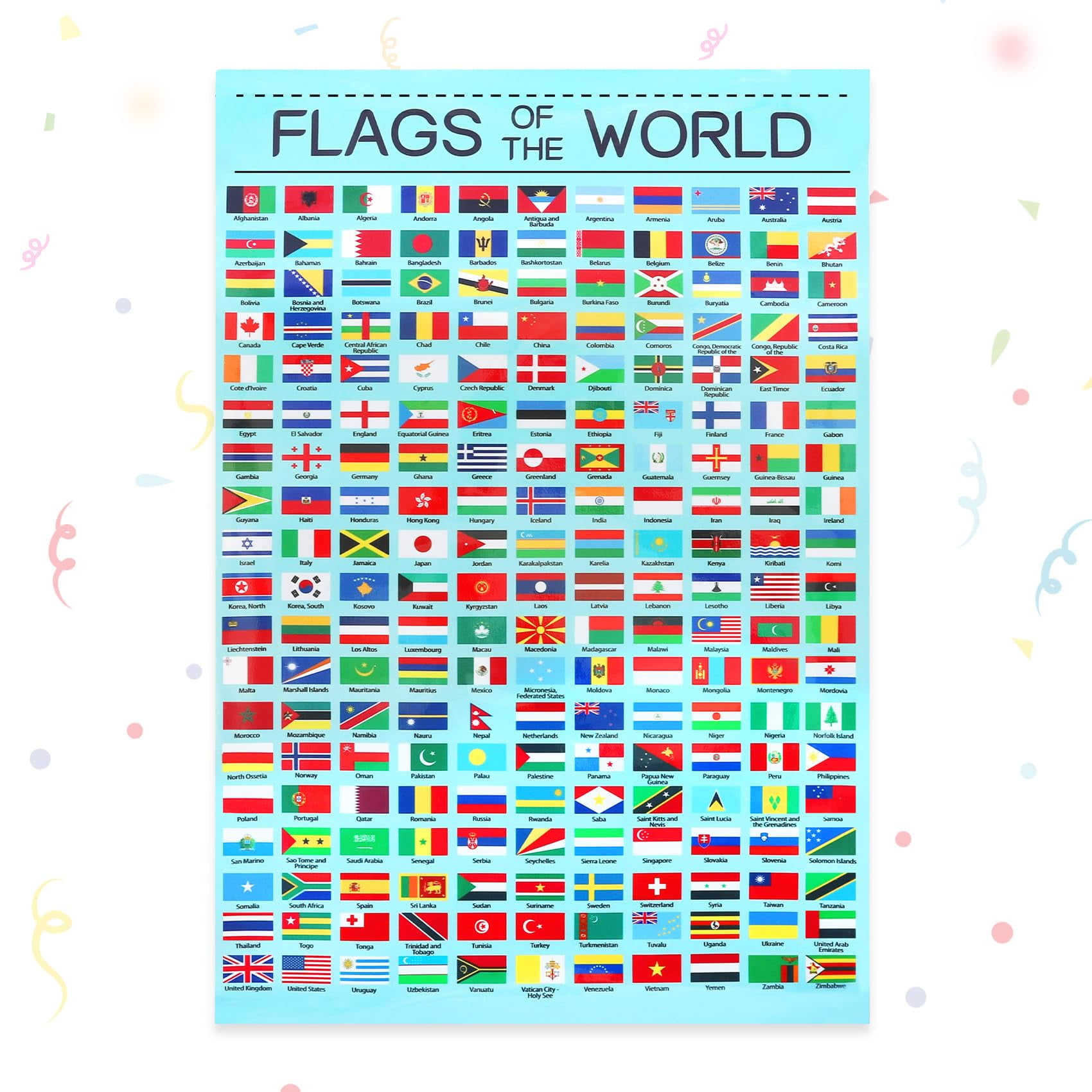 Flags of the World Posters, World Flags Country Classroom Poster ...
