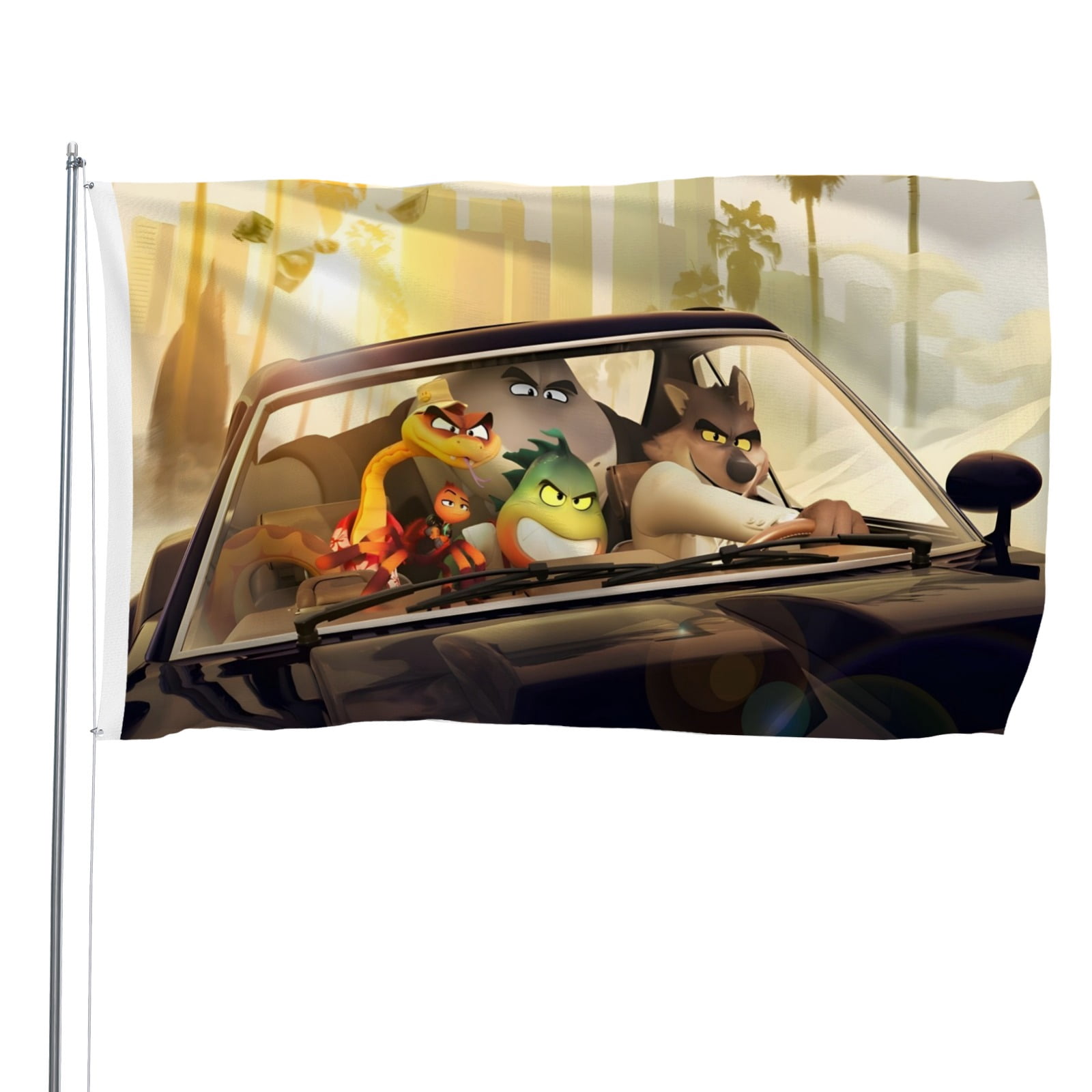 Flags for The Bad Guys Haunted Heist Decorations for Home, Outside ...