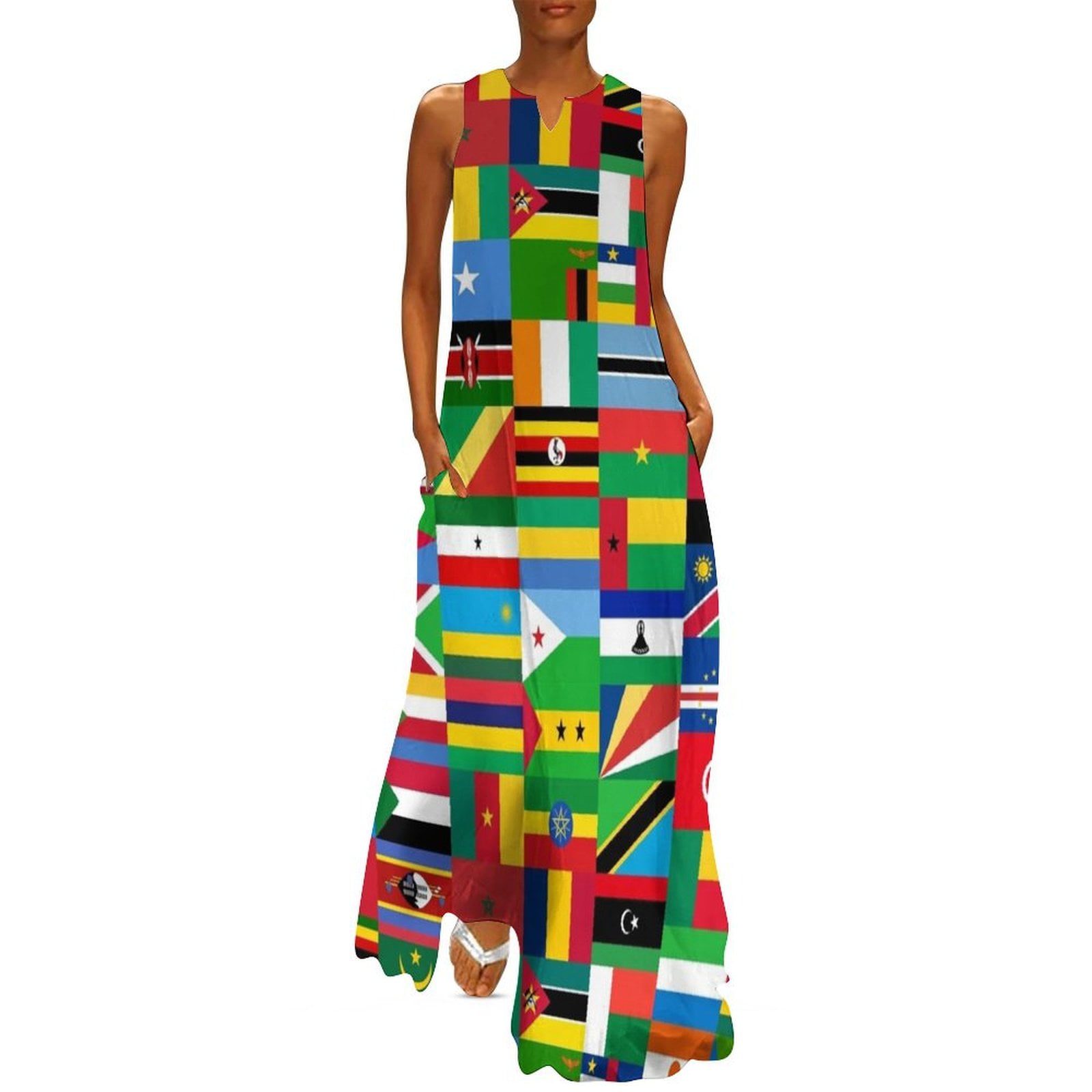 Flags of Africa Long Dress elegant chic wedding evening dresses elegant ...
