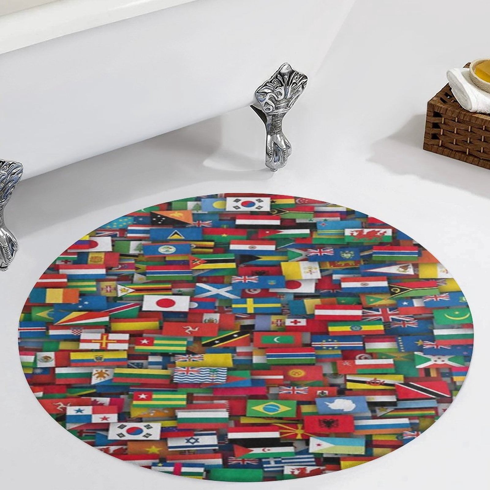 Flags of All Countries of The World Round Carpet Circle Rug Outdoor ...