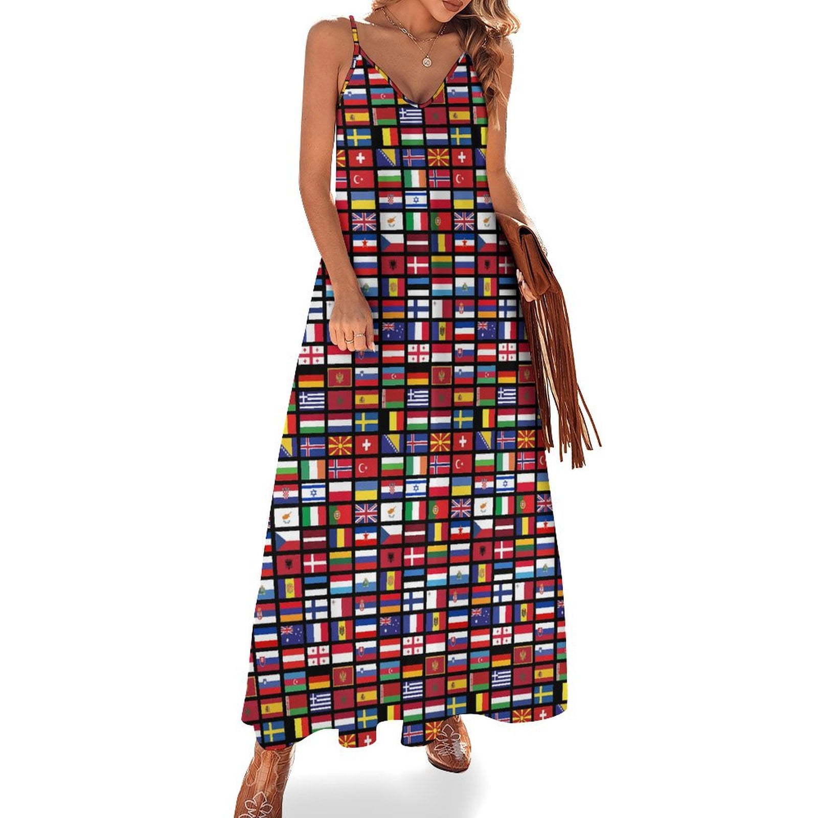 Flags of All Countries of The World Sleeveless Dress Loose Women's ...