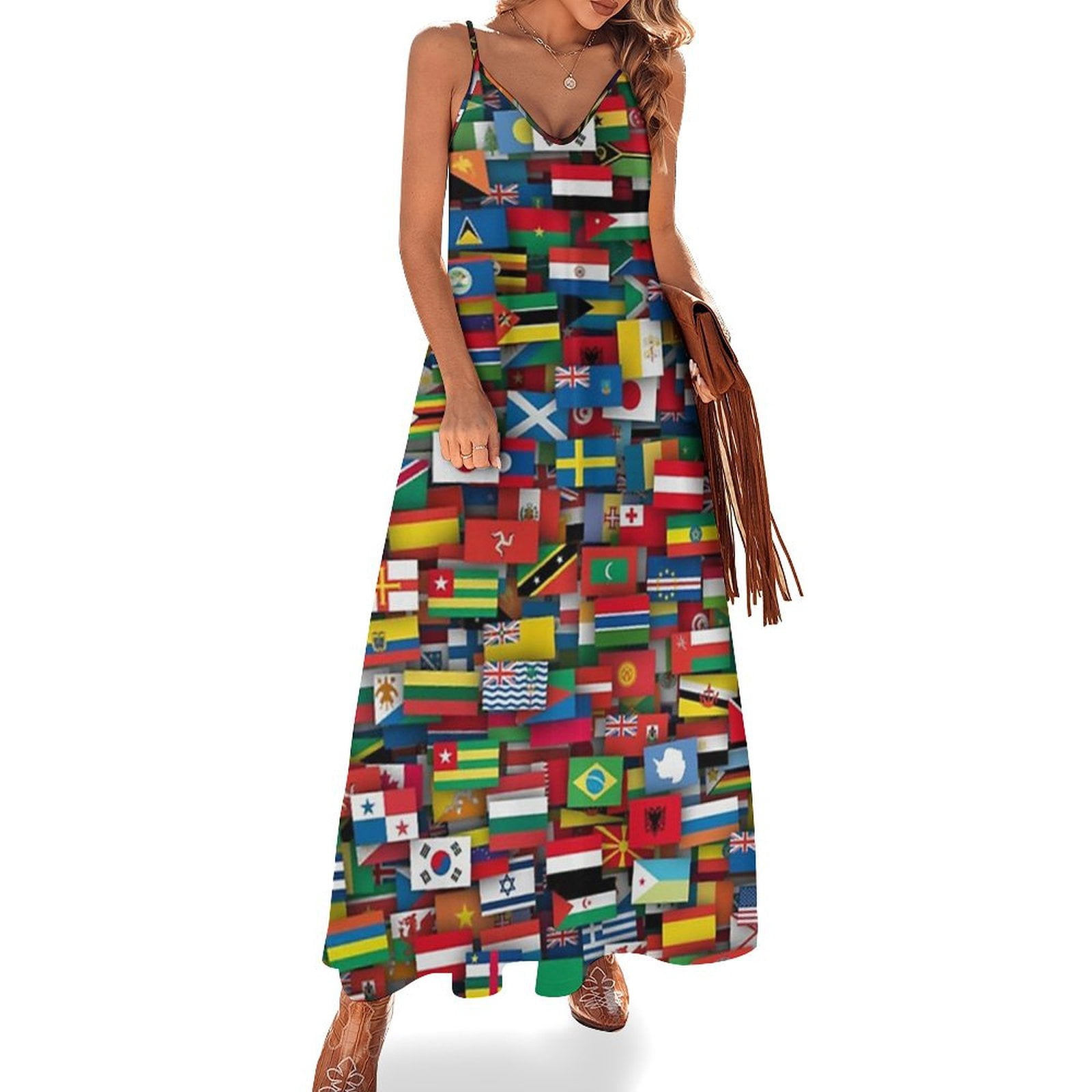 Flags of All Countries of The World Sleeveless Dress loose women's ...