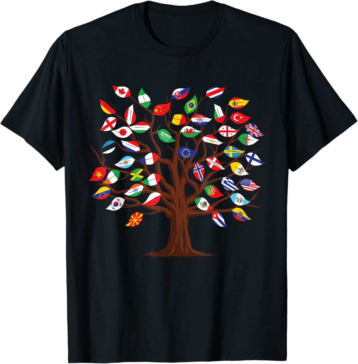 Flags of Countries of the World international flag tree kid T-Shirt-M ...