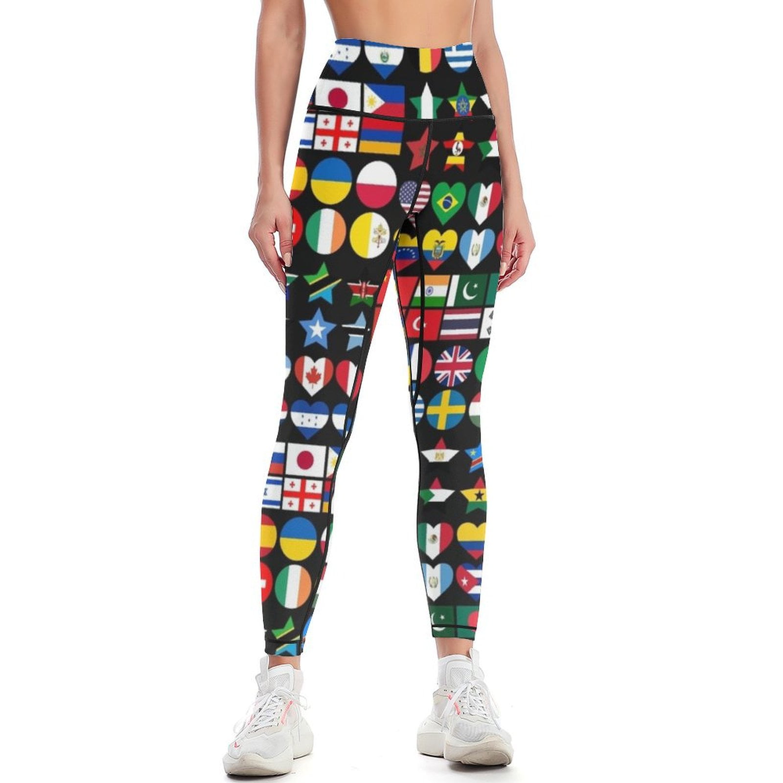 Flags of Countries of the Worlds in Geometric Shapes Leggings for ...