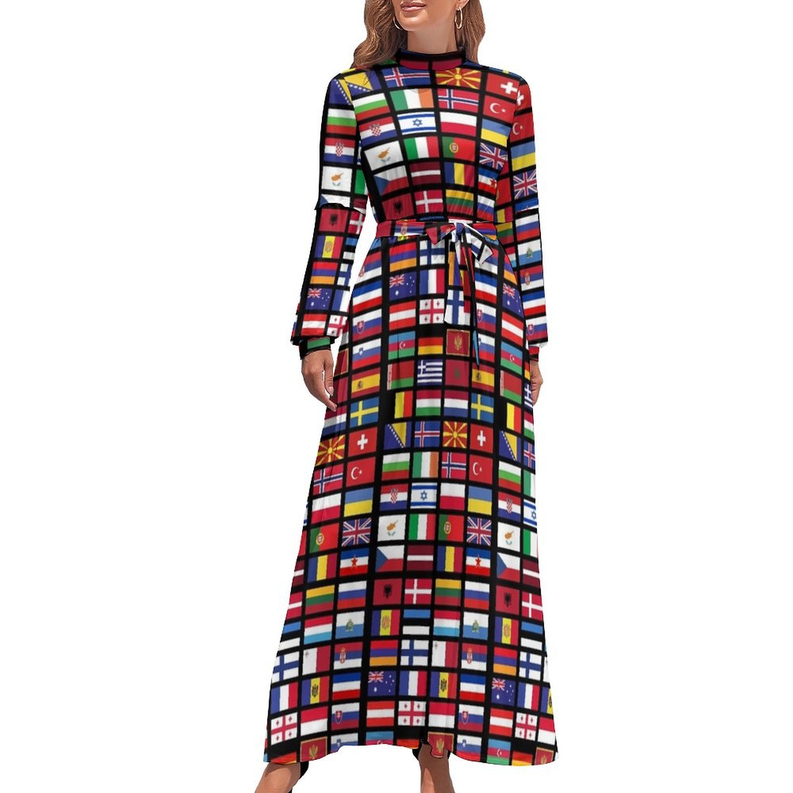 Flags of Eurovision Long Dress summer dress elegant chic wedding ...