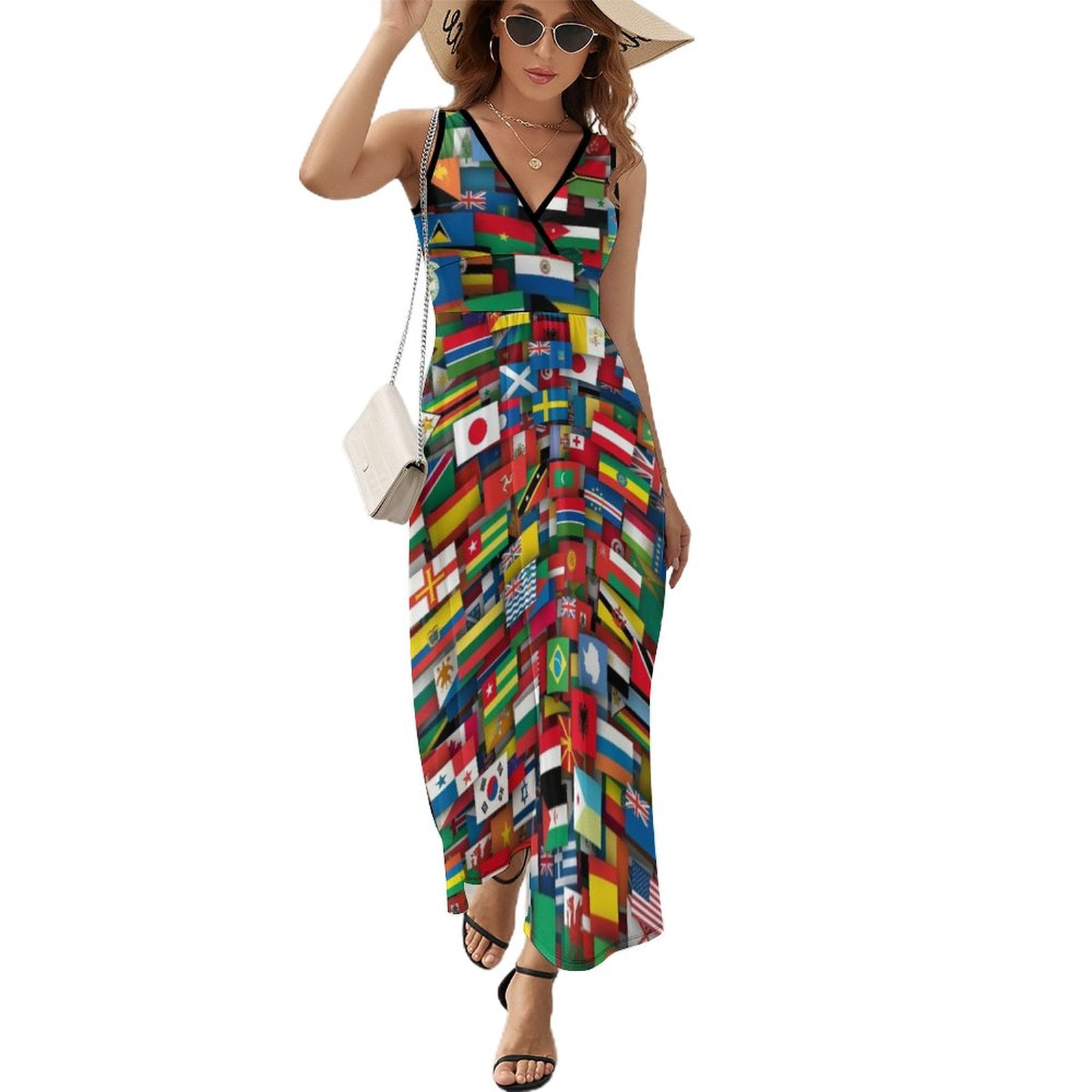 Flags of all countries of the world Sleeveless Dress dresses for ...