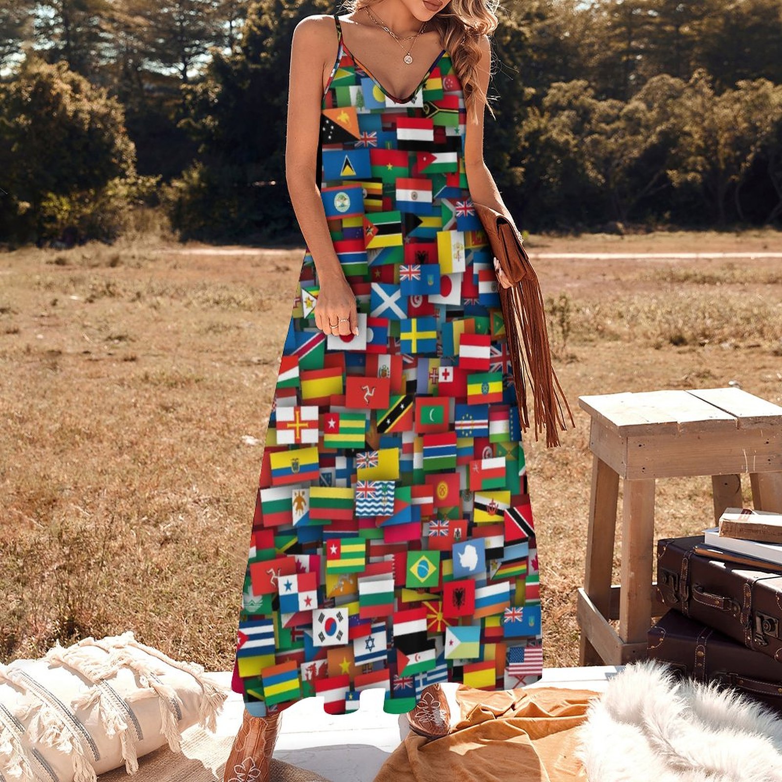 Flags of all countries of the world Sleeveless Dress party dresses ...