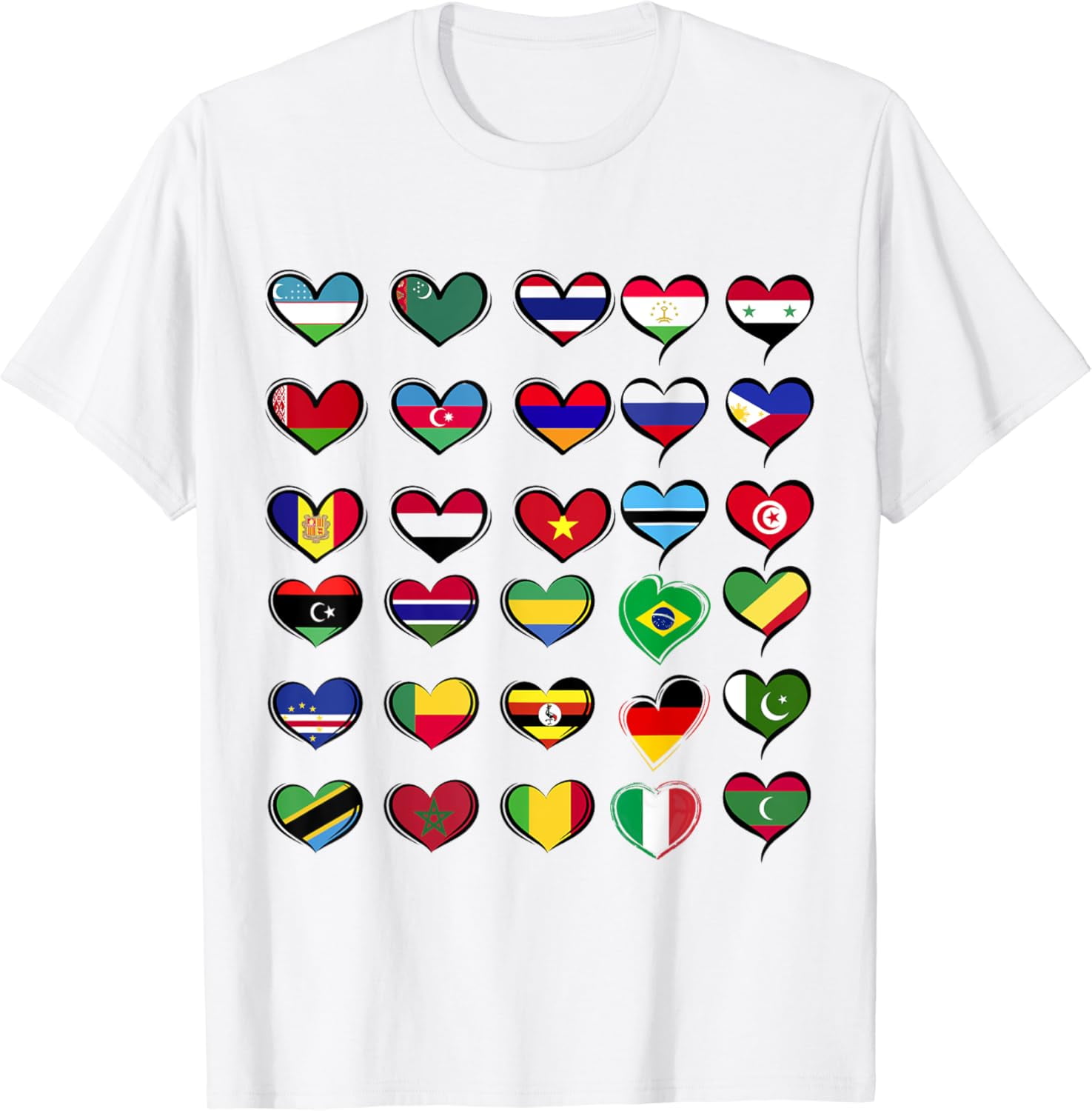 Flags of the Countries of the World 287 Flag International T-Shirt ...