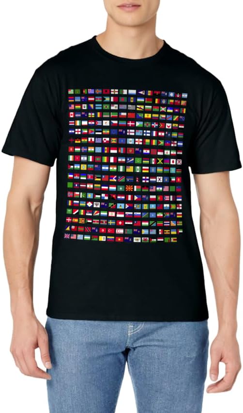 Flags of the Countries of the World 287 Flag International T-Shirt ...