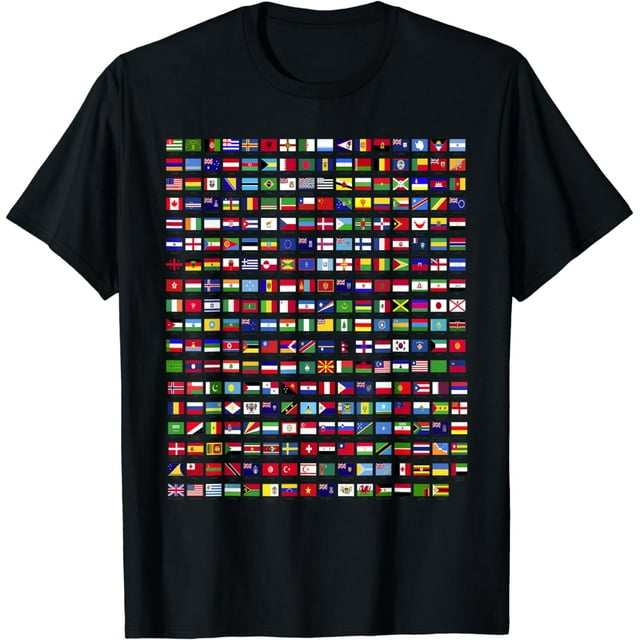 Flags of the Countries of the World 290 Flag International T-Shirt ...