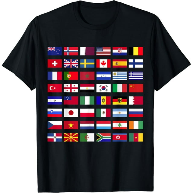 Flags of the Countries of the World, International Present T-Shirt - Walmart.com