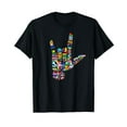 Flags of the Countries of the World in Love Sign, ASL Gift T-Shirt ...