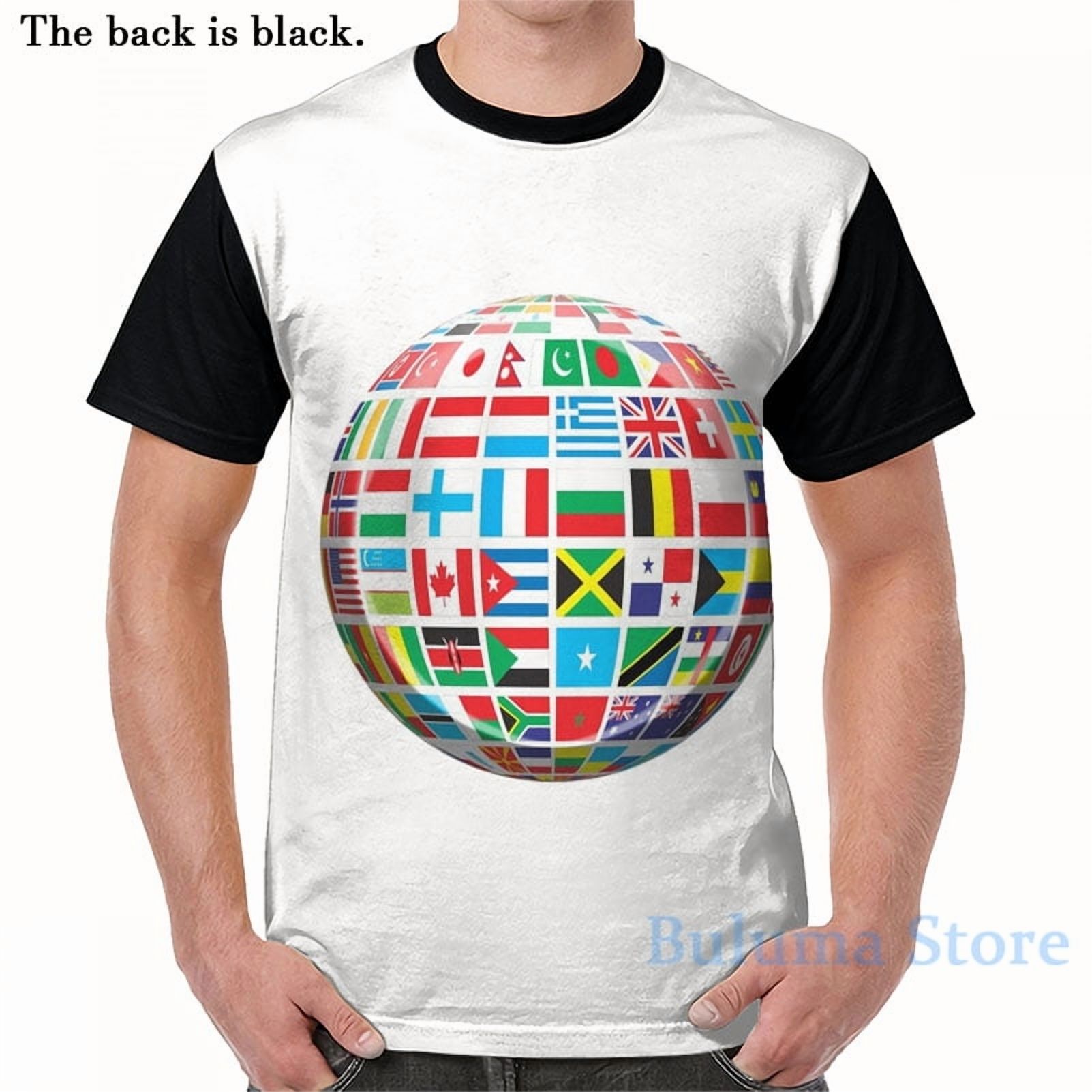 Flags of the Globe World Flags Global Flags Global Peace men T-Shirt ...