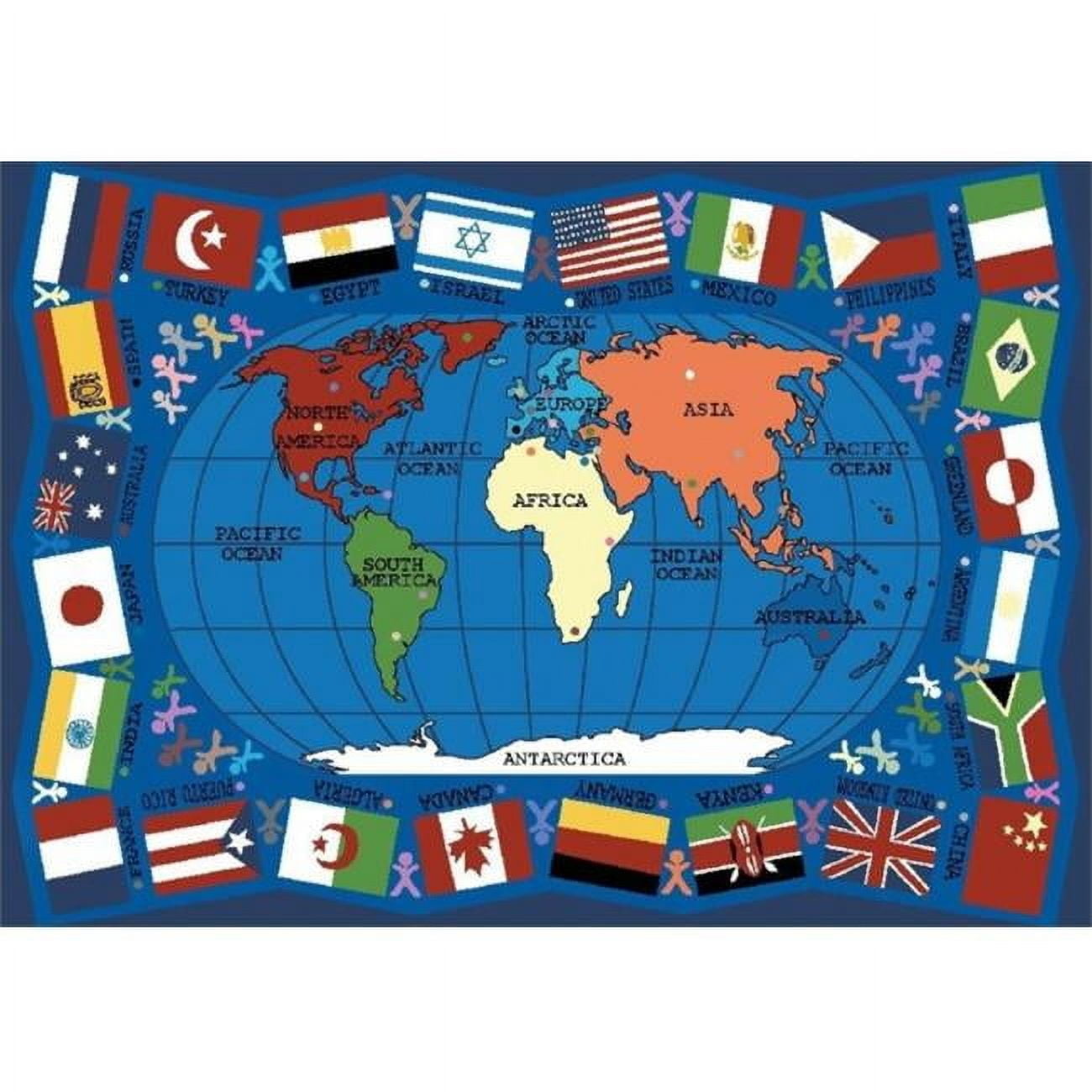 Flags of the World 5 ft.4 in. x 7 ft.8 in. WearOn Nylon Machine Tufted ...