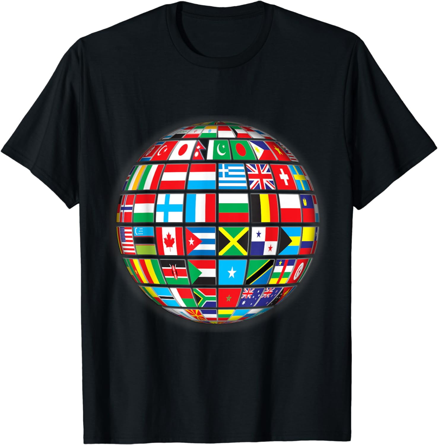Flags of the World Banner International Country Flag Globe T-Shirt ...