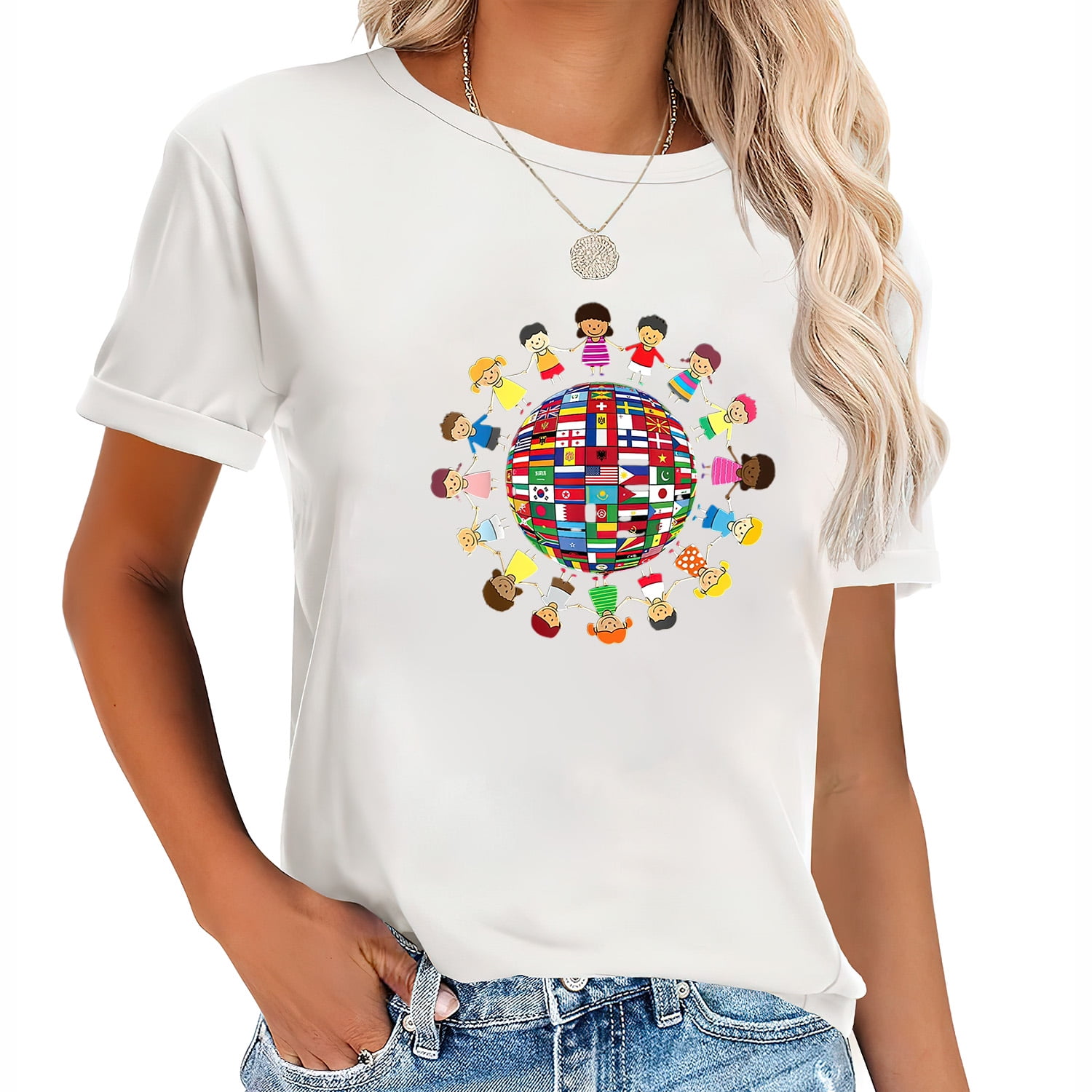 Flags of the World Cultural, Diversity around the Globe T-Shirt ...