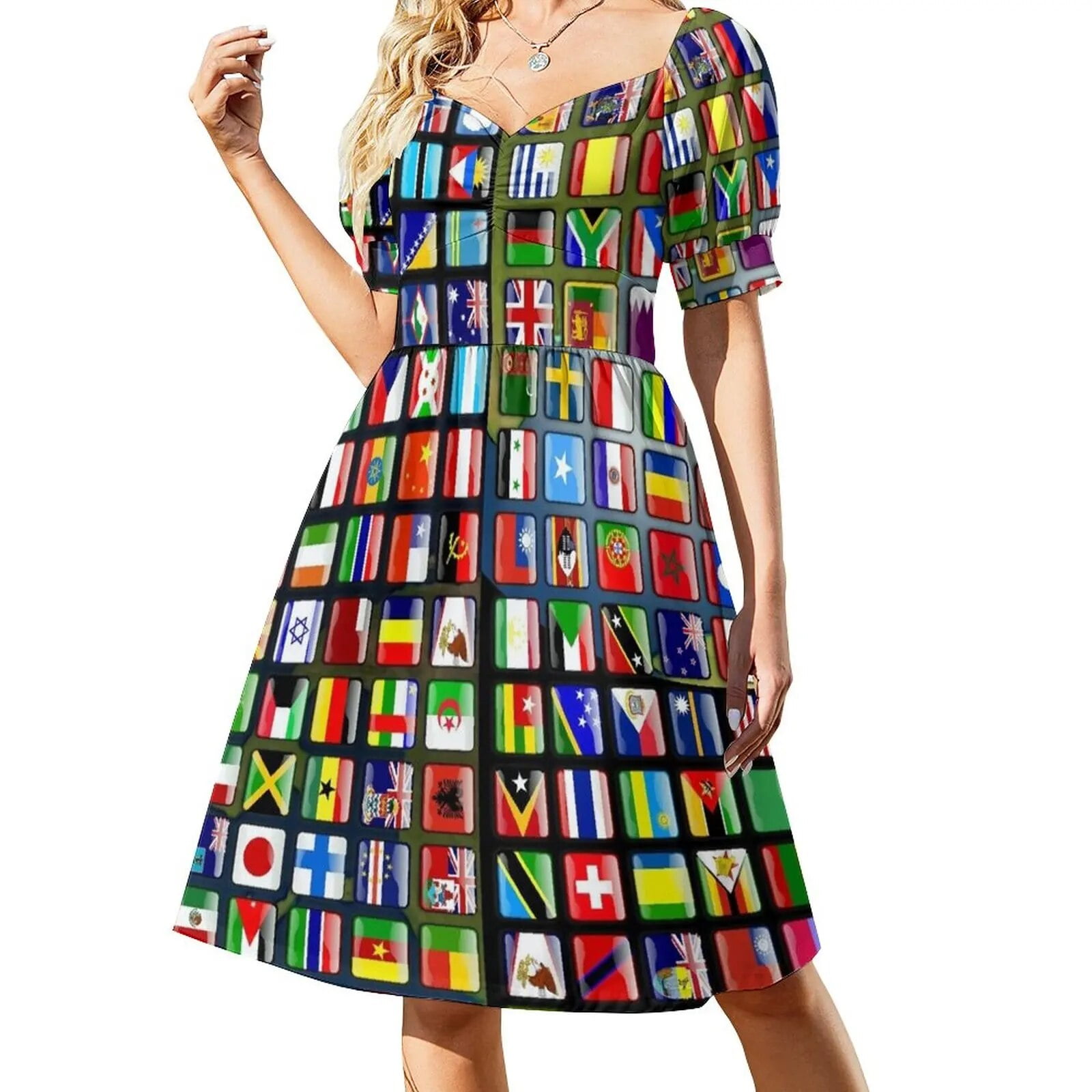 Flags of the world Dress birthday dress dresses for womens 2024 womens ...