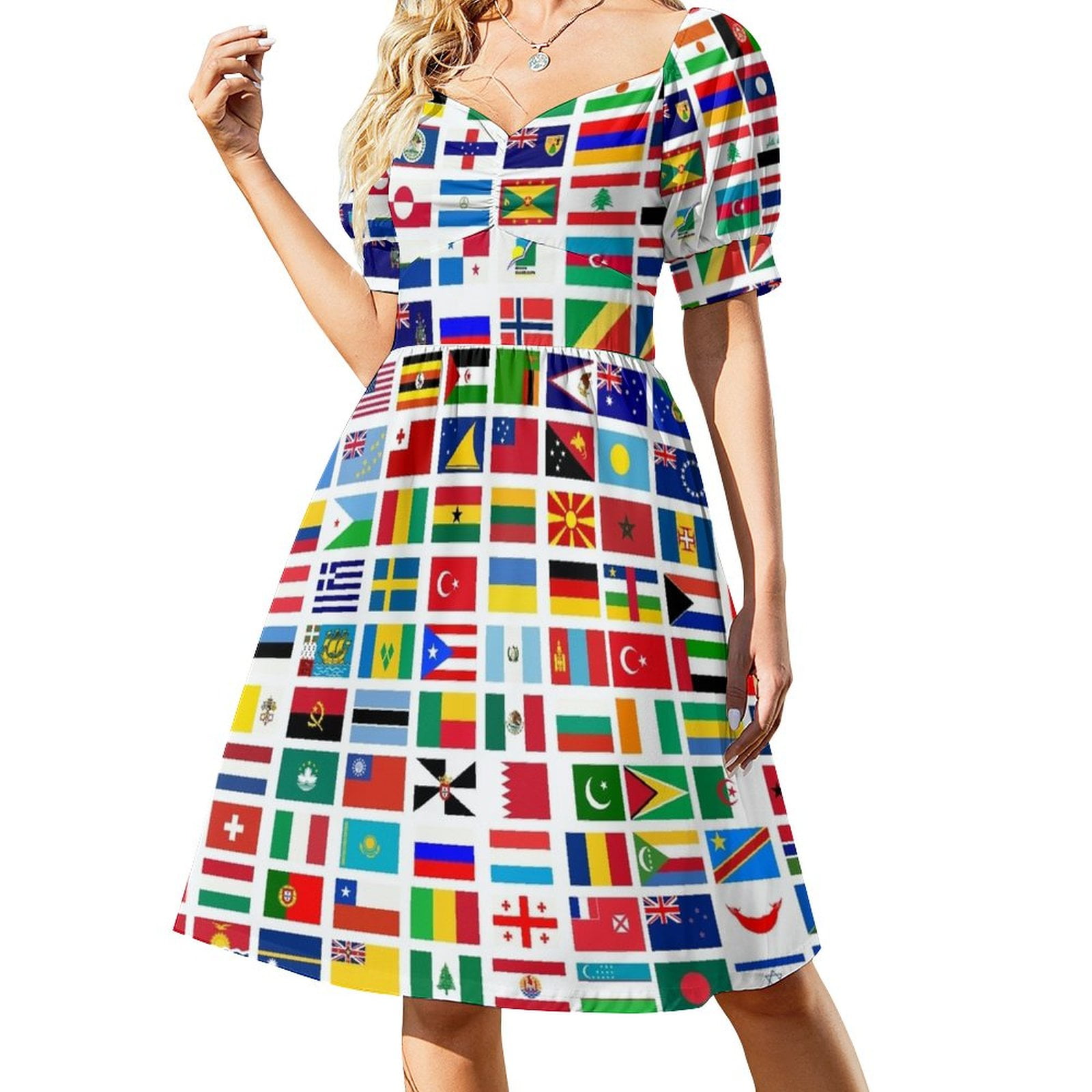 Flags of the world Sleeveless Dress party dress women elegant luxury ...