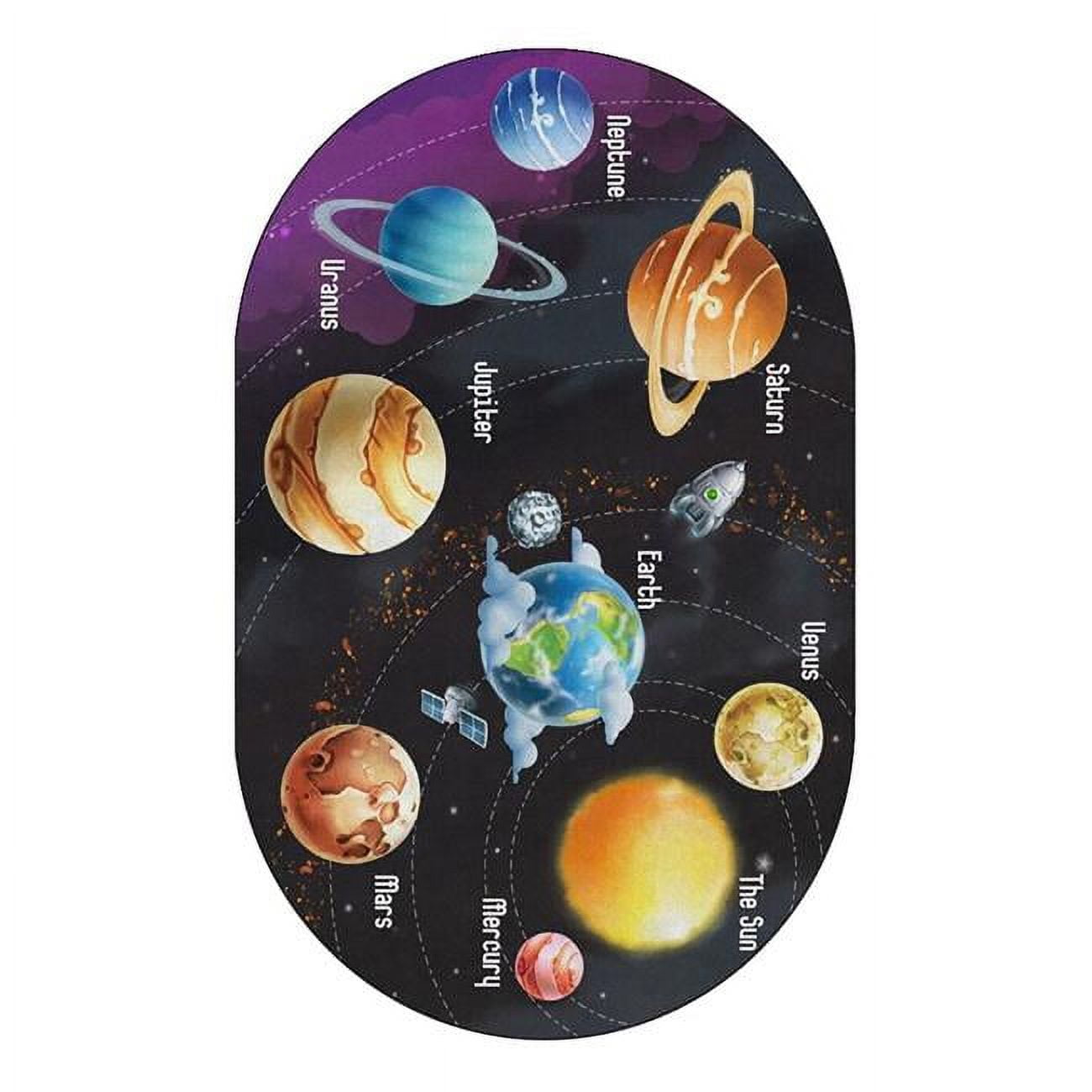 Flagship Carpets 1604154 All The Planets in My Solar System Oval Carpet ...