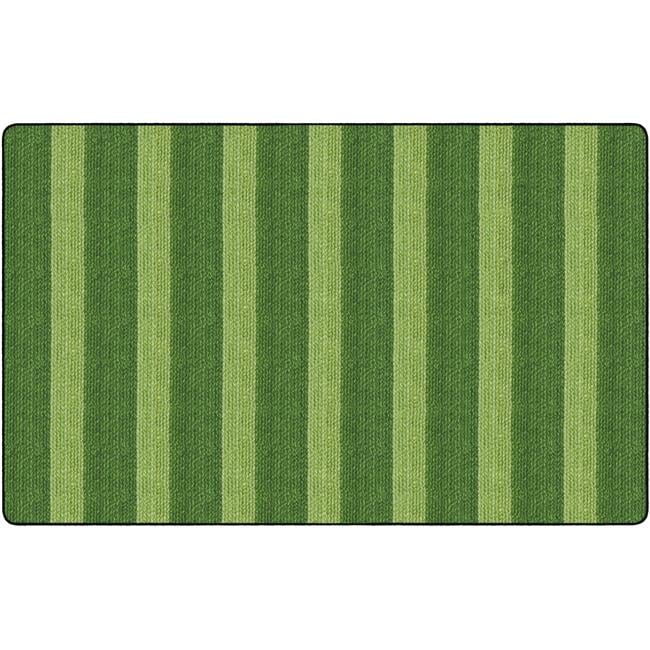 Flagship Carpets FA1007-44FS 7 ft. 6 x 12 Cozy Basketweave Stripe Classroom Rug, Green ...