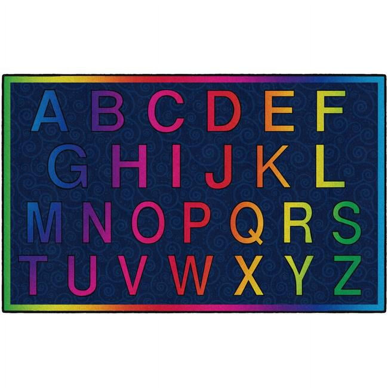 Flagship Carpets CE488-28W 5 x 8 Cheery Alphabet Rug - Rectangle ...