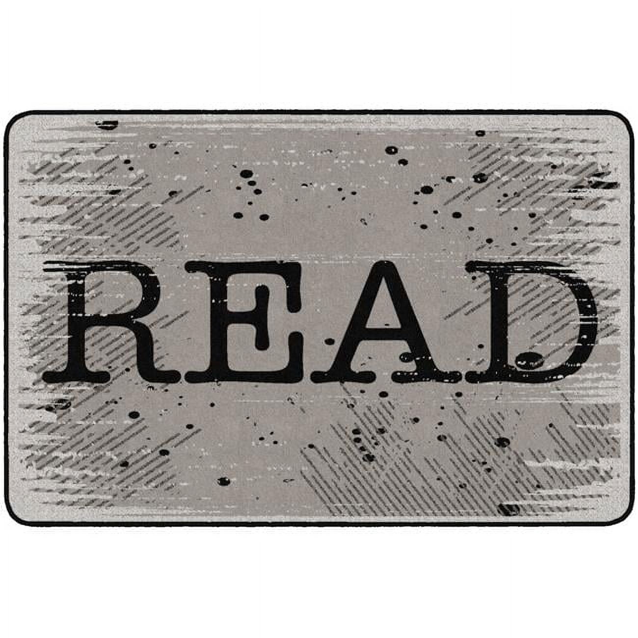 Flagship Carpets FE340-22A 6 x 4 ft. Read School Library Rug, Grey ...