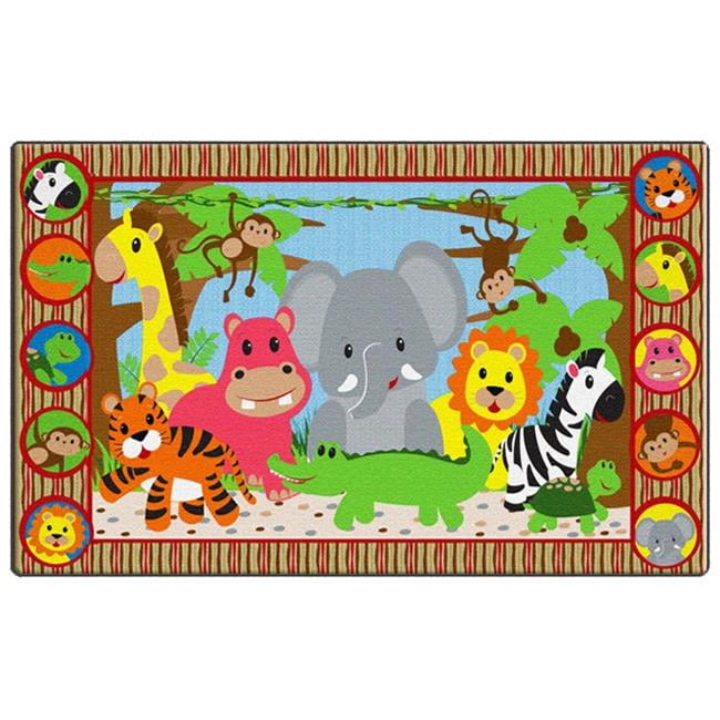 Flagship Carpets FE397-32A Rectangle Jungle Matching Fun Carpet, 6 ft. x 8 ft. 4 in. - Walmart.com