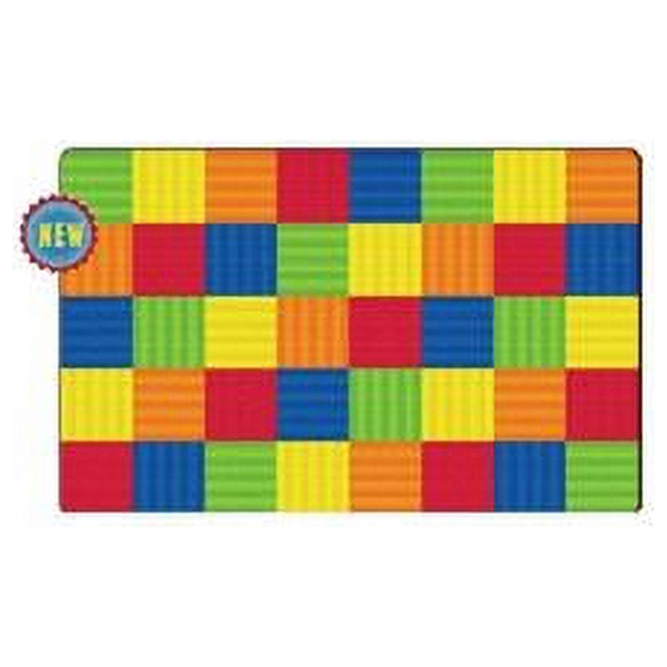 Flagship Carpets FE411-32A Rectangle Hash Tag Multi Carpet, 6 ft. x 8 ...