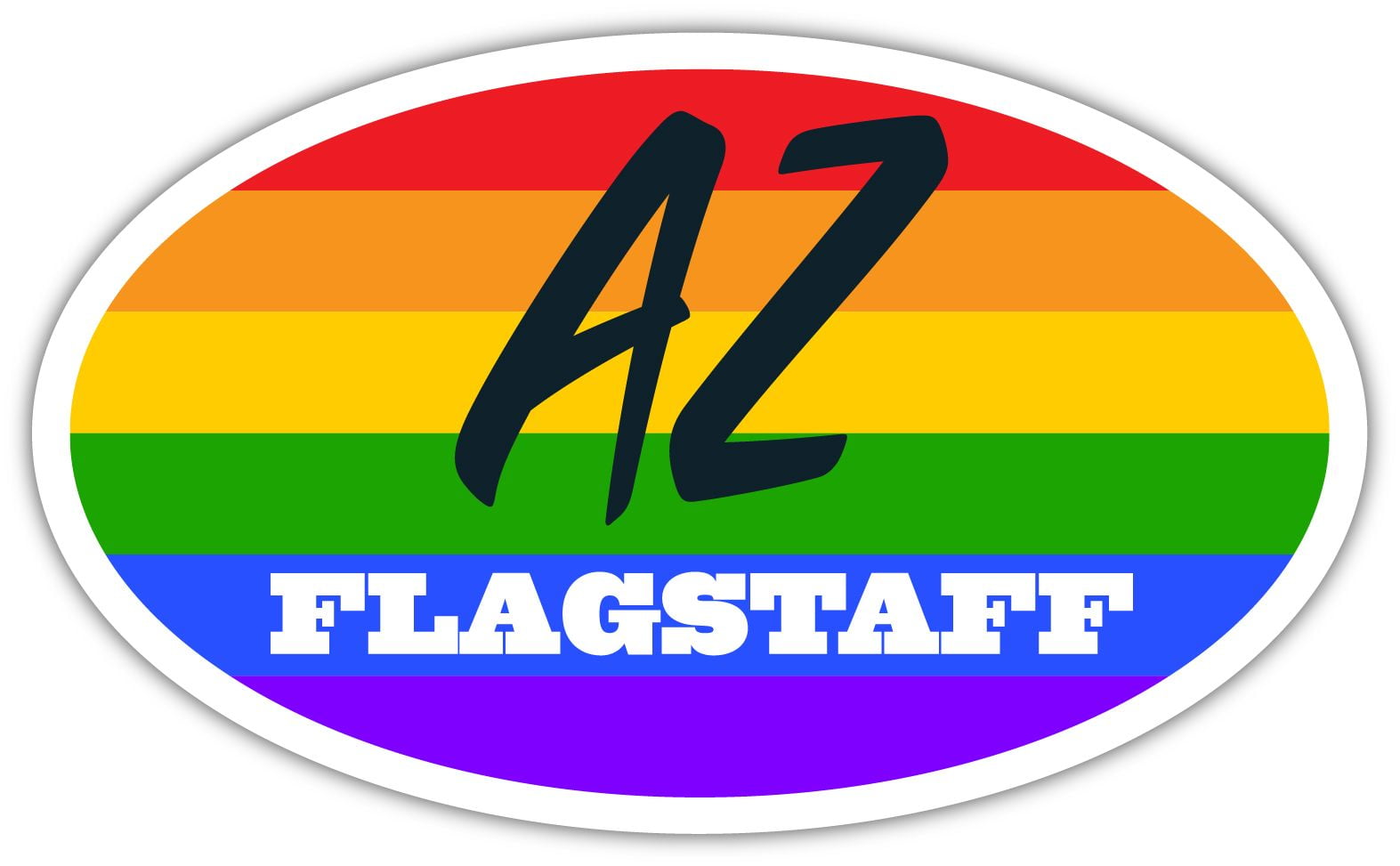 Flagstaff AZ Arizona Coconino County Rainbow Pride Flag 6 Stripes Pride ...
