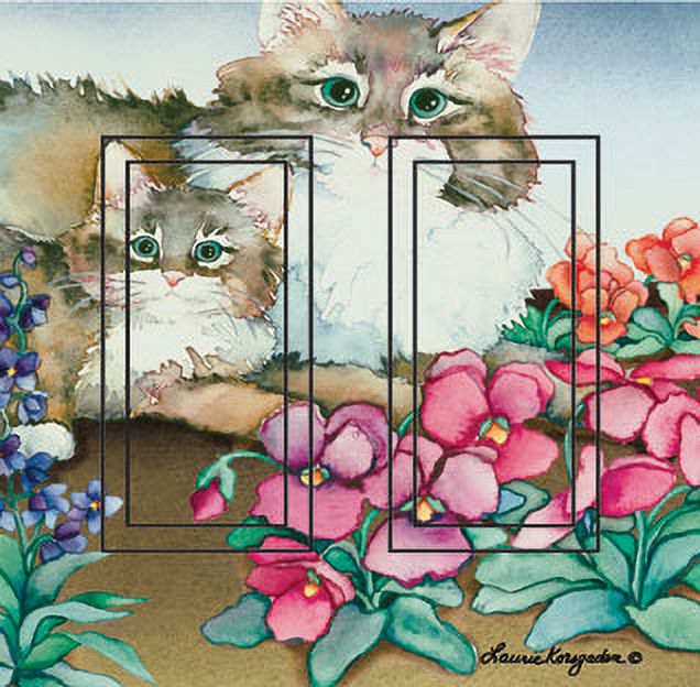 Flagstone Felines Double Rocker SwitchStix Peel and Stick Art Deco ...