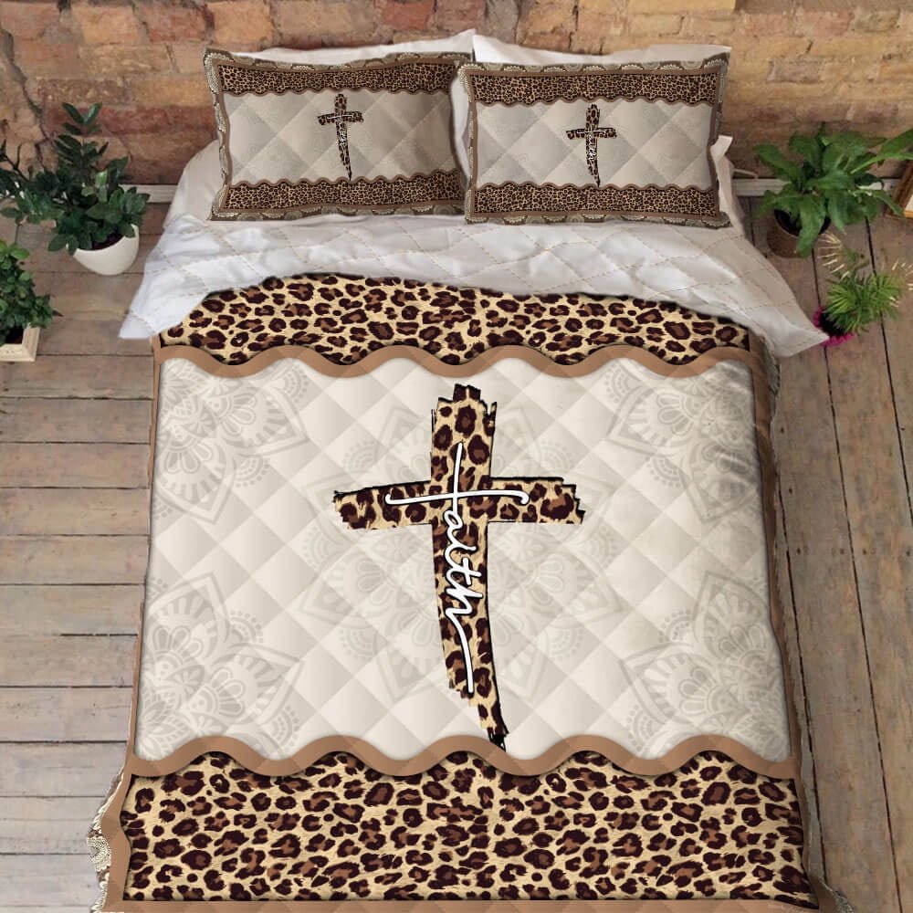 Flagwix 3 Pieces King Size Quilt Sets, Jesus Bed Set Faith Jesus ...
