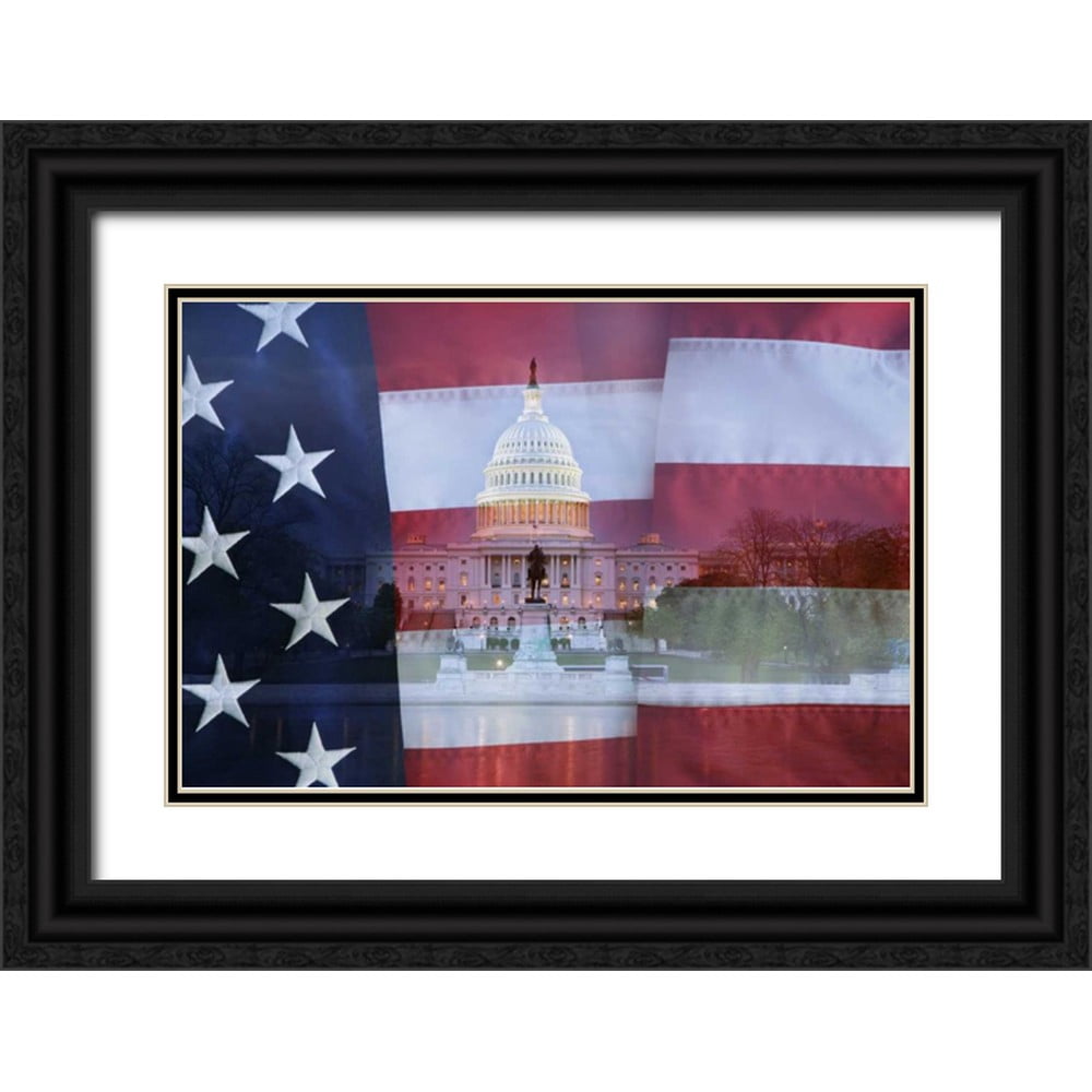 Flaherty, Dennis 32x23 Black Ornate Wood Framed with Double Matting ...