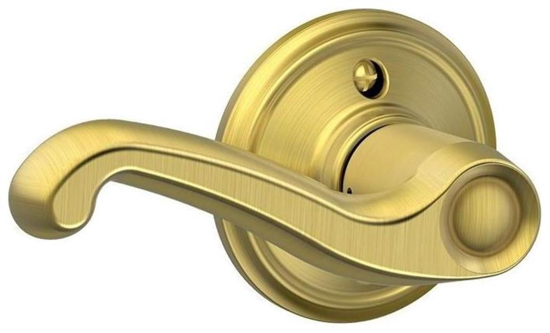 Flair Left Handed Lever Non-Turning Lock, Satin Brass (F170 FLA 608 LH ...