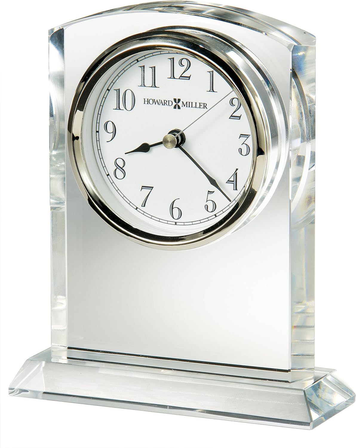 Flaire Clock, Battery Operated Antique Analog Display Desk Clock, Glass ...