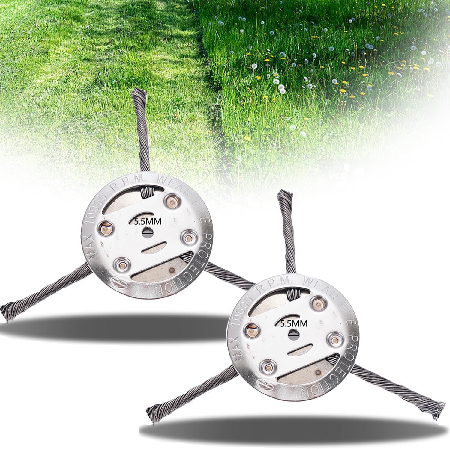 Flakaclsh Weed Eater Attachment,6 inch Steel Wire Brush Cutter Trimmer ...