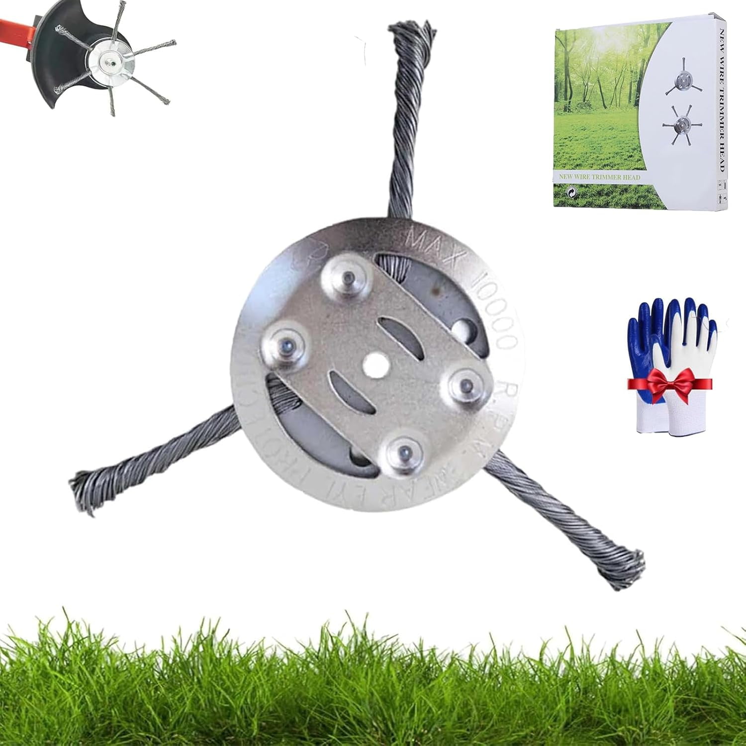 Flakaclsh Weed Eater Attachment, Beyonddraw 6 Inch Steel Wire Brush Cutter Trimmer Head, Beyond ...