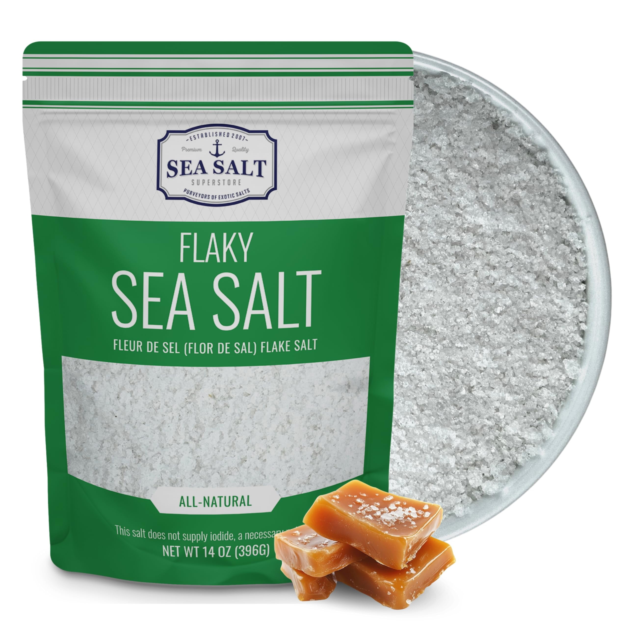 Flaky Hand Harvested Sea BCF26 Salt Flakes, Baja Fleur de Sel Flake ...